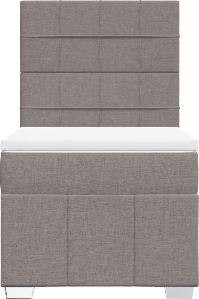 Box spring postel s matrací taupe 100 x 200 cm textil 3293883