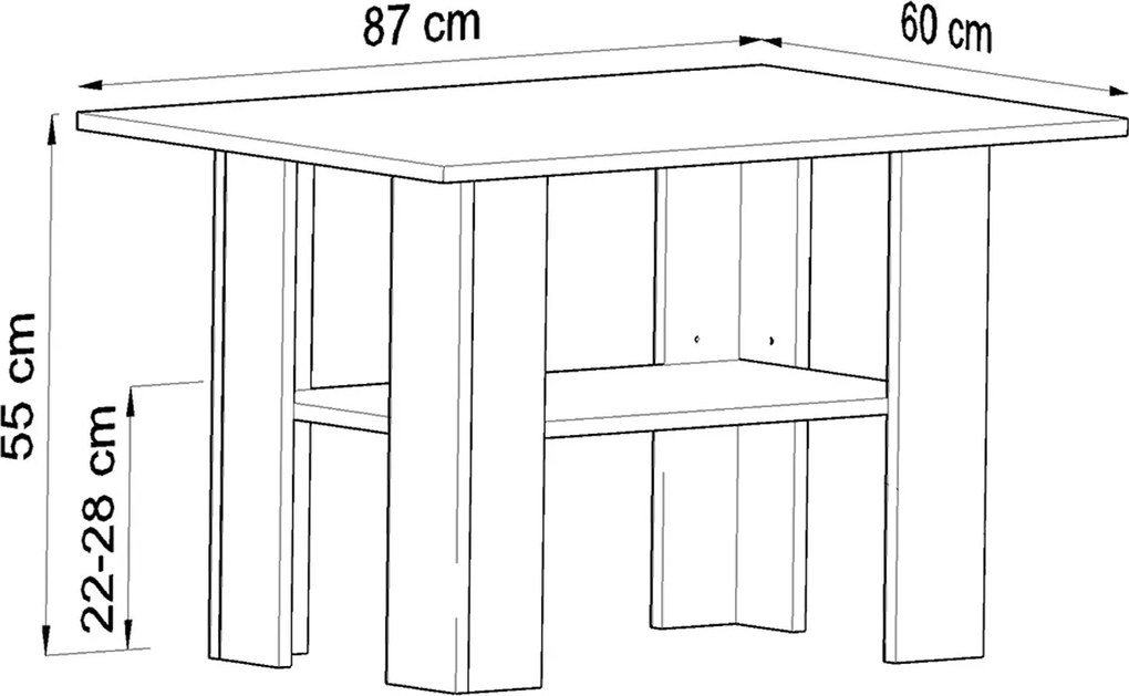 Konferenční stolek T001 dub sonoma