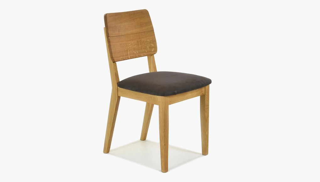 Designová jídelní židle dubová, Norman expresso
