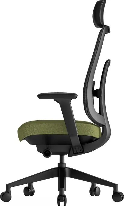 Office Pro Kancelářská ergonomická židle K42 SP – síť/ čalouněná, zelená