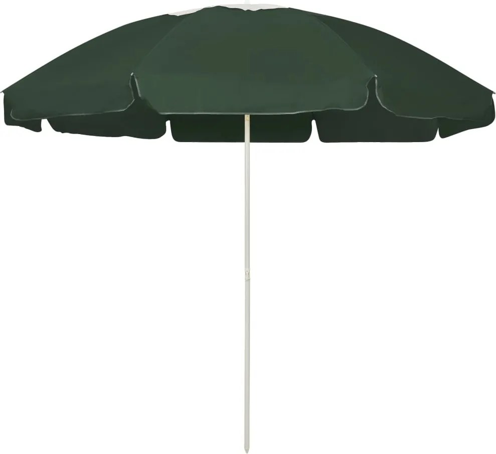 Plážový slunečník zelený 240 cm 314713