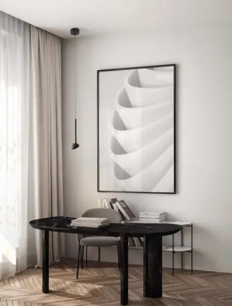 LED černá moderní svítilna Ola