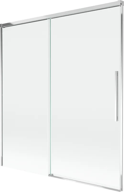 Mexen Rox, 2-křídlová posuvná vanová zástěna 150 x 150 cm, 8mm čiré sklo, chromový profil, 8C9-150-001-01-00