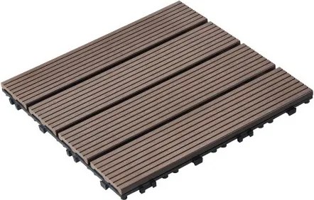 zámkové palubní dlaždice plastové dřevo 10 balení 30,5 × 30,5 cm