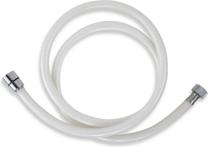 Novaservis - Plastová hadice 150 cm bílá-chrom, PVC/155,1