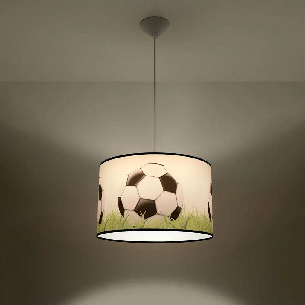 Dětské závěsné svítidlo Ball C, 1x plastové stínítko se vzorem, (fi 40cm)