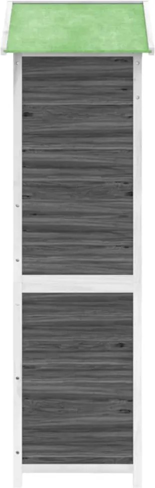 Zahradní přístřešek na nářadí šedý 120 x 53,5 x 170 cm borovice 172247