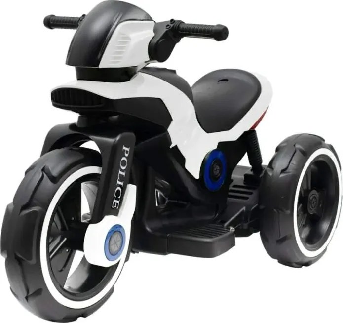 Dětská elektrická motorka Baby Mix POLICE bílá