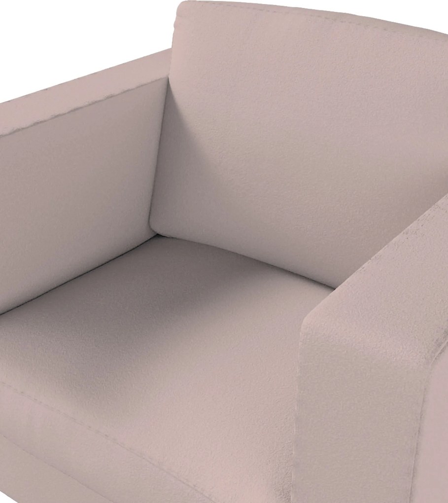 Potah na křesko IKEA Karlanda, krátký barva růžová látka pletený vzor