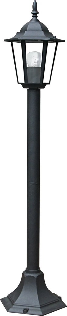 FAN LANT-MILANO/P1 Sloupkové svítidlo MILANO černá, 1xE27, IP44, 105 x 21 cm - FANEUROPE