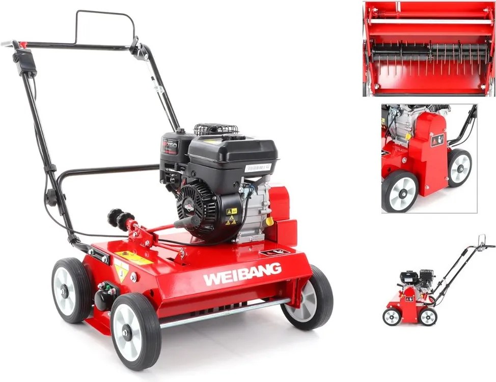 Benzínový vertikutátor Weibang WB 486 CR-B profi, plochy do 2500 m2