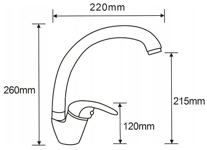 Mexen ROSA - Vysoká baterie/dřezová, Chromová, 670800-00