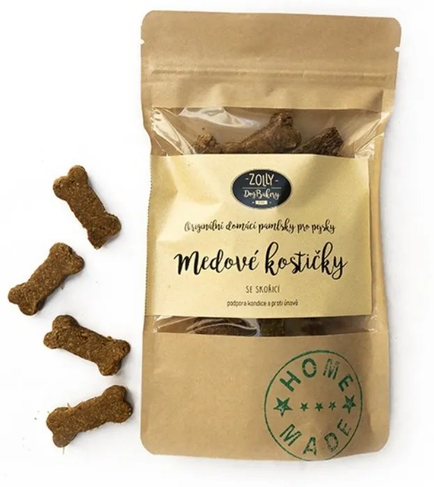 ZOLLY – dog bakery Pamlsky pro psy ZOLLY - Medové kostičky Hmotnost: 100g