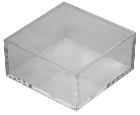 Organizér na šperky a kosmetiku Compactor Crystal, transparentní, malý, 9,5 x 9,5 x 5 cm