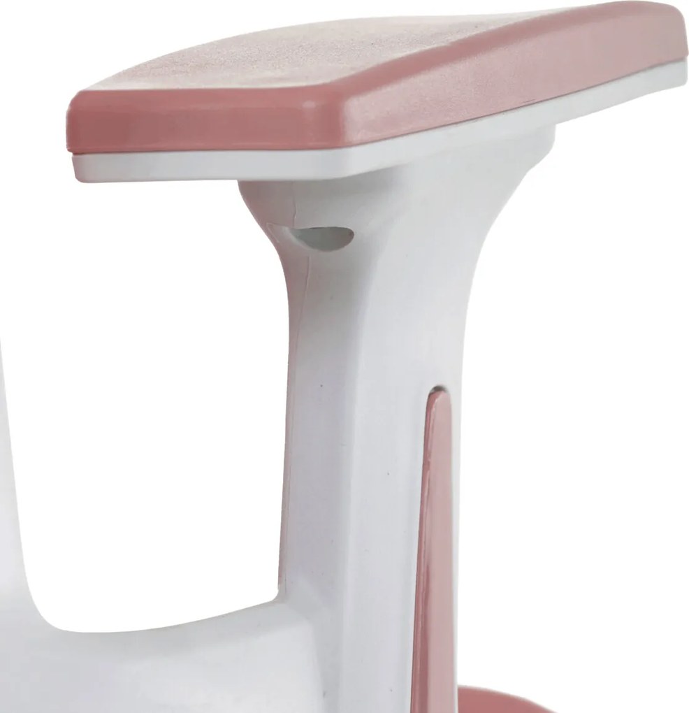 Ergonomická kancelářská židle EMILIE - růžová síťovina