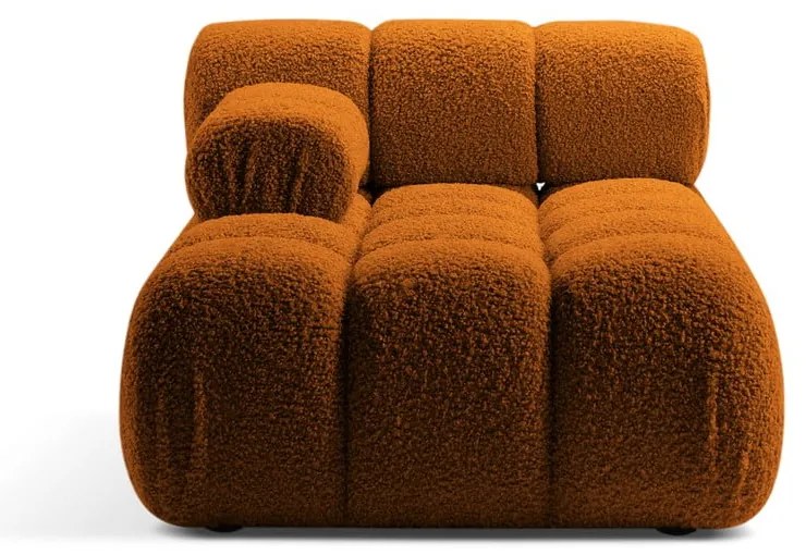 Oranžový modul pohovky z textilie bouclé (levý roh) Bellis – Micadoni Home