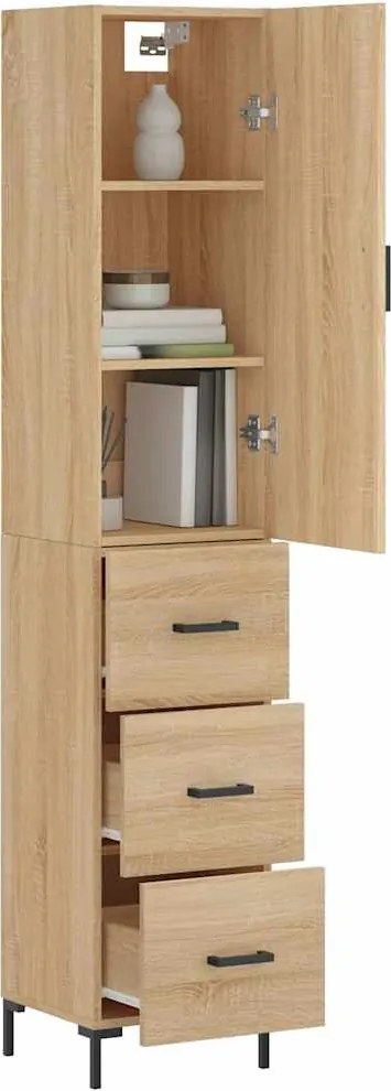 Skříň highboard dub sonoma 34,5 x 34 x 180 cm kompozitní dřevo 3198852