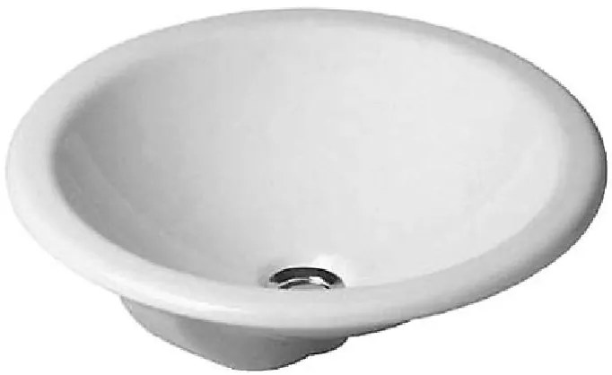 Duravit Architec - Umyvadlo s přepadem, průměr 470 mm, WonderGliss, bílá 04684700001