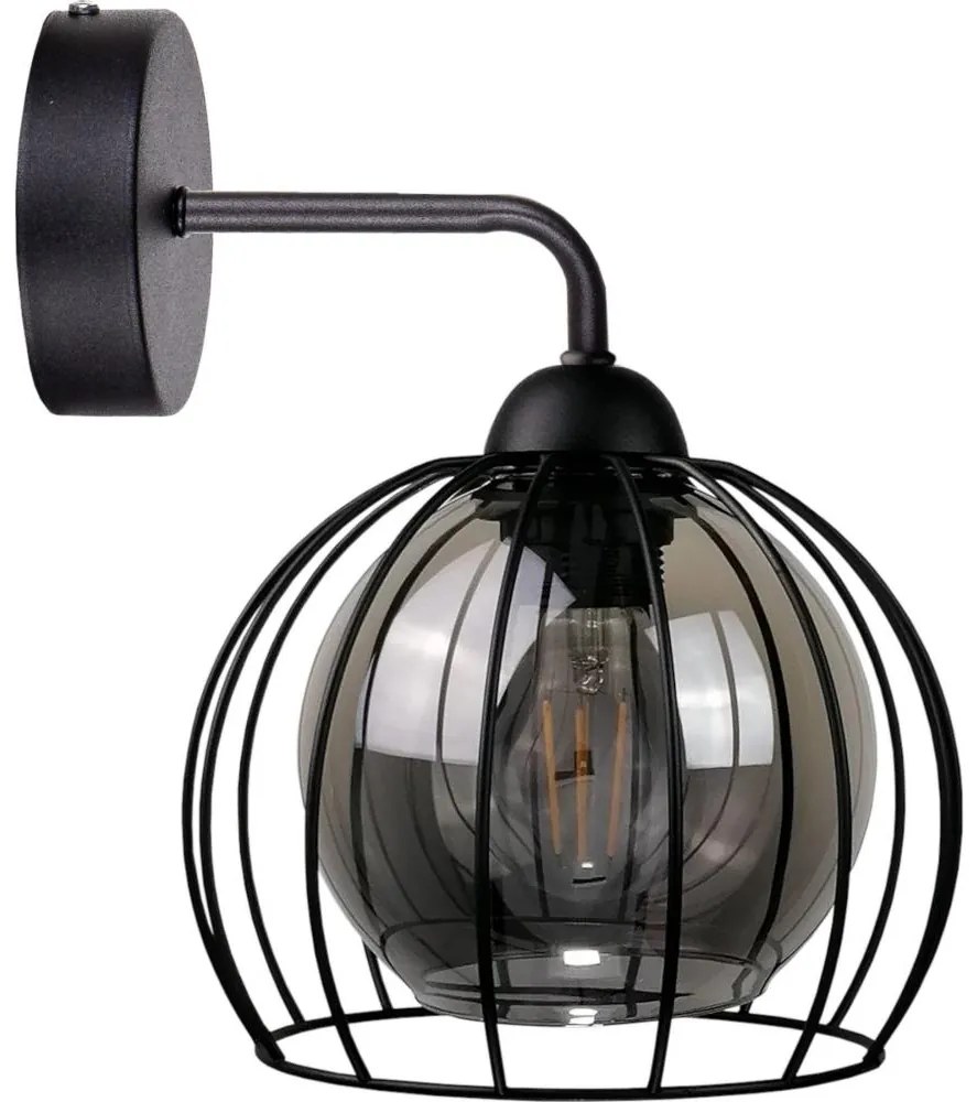 Keter Lighting Nástěnné svítidlo SOLO BLACK 1xE27/60W/230V KE0087