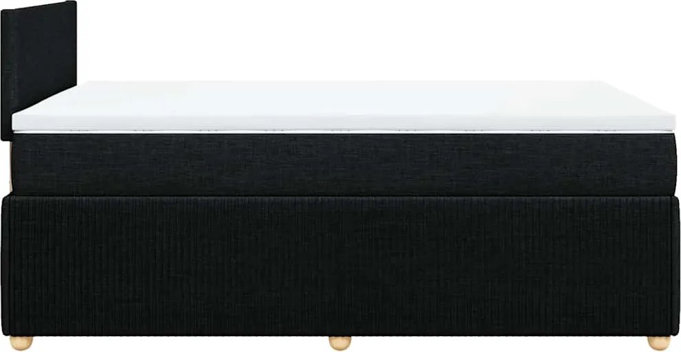 Box spring postel s matrací černá 120x190 cm textil 3289690