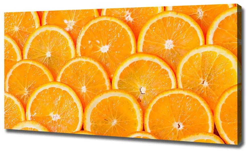 Wallmuralia Foto obraz na plátně Plátky pomeranče 120x60 cm