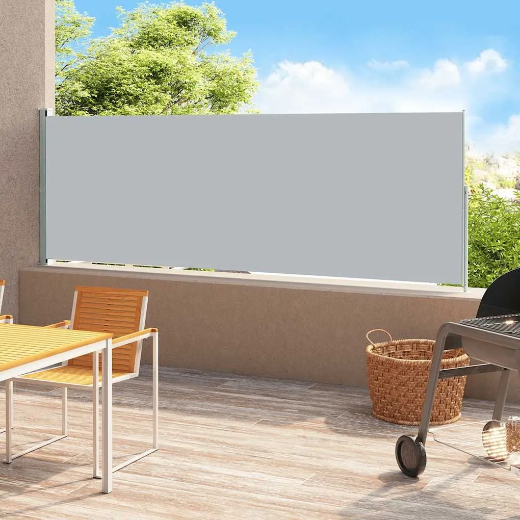 Zatahovací boční markýza 180 x 514 cm šedá 313407