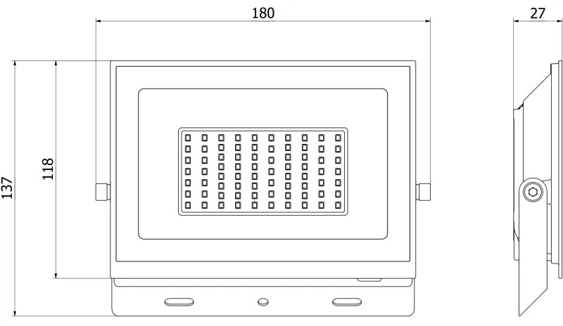 Mexen Luxpro+ LED reflektor, 50W, studená - 6500K, 5500 lm, černá, L231-050-65-70