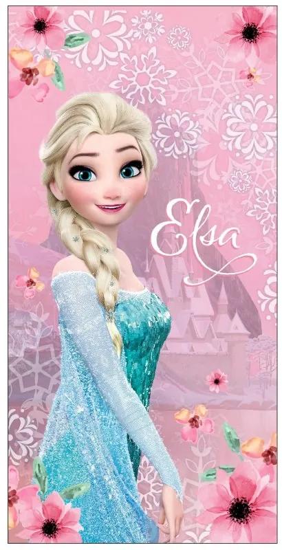 Plážová osuška Ledové království - Frozen - motiv princezna Elsa - 100%  bavlna, froté 300 GSM - 70 x 140 cm | BIANO