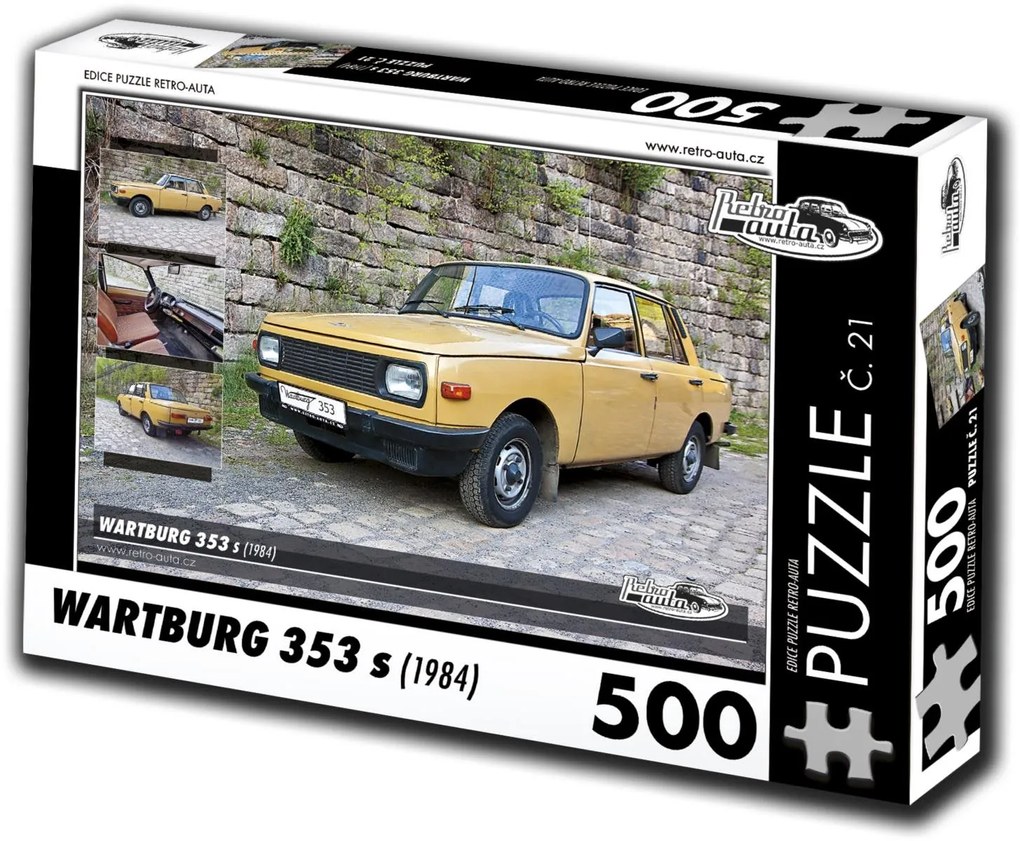 Puzzle retro-auta puzzle č. 21 wartburg 353 s (1984) 500 dílků