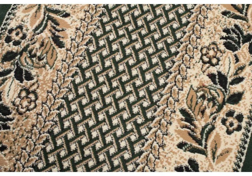 Kusový koberec PP Květiny zelený atyp 70x200cm