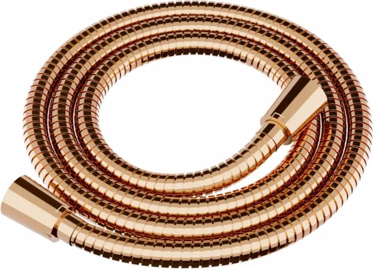 Sprchová hadice M - opletená 150 cm - růžovozlatá