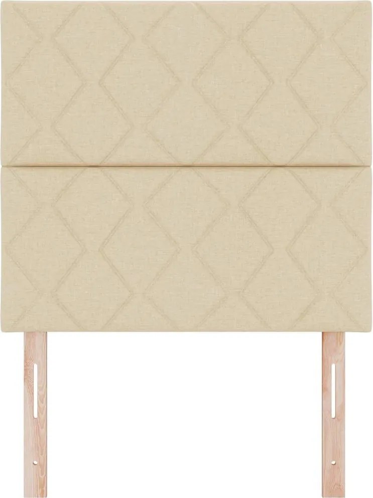 Čelo postele Krémová 90 cm textil 3337891