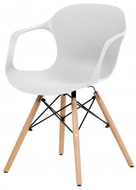 Sconto Jídelní židle DAGMAR bílá/buk