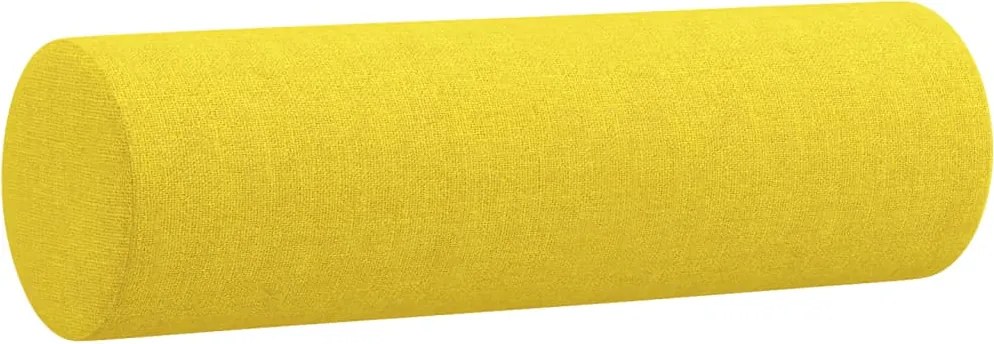 2dílná sedací souprava s polštáři světle žlutá textil 3201621