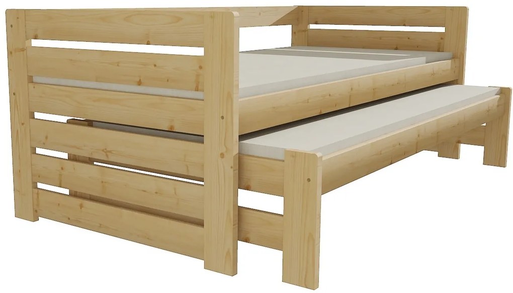 Vomaks dětská postel z borovicového dřeva s přistýlkou DPV 011