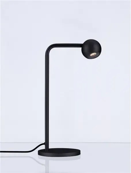 LED černá stolní lampa Sfera