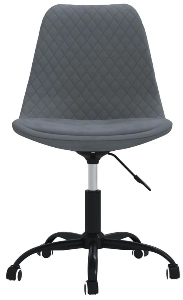 Otočné jídelní židle 6 ks tmavě šedé textil,  3085437
