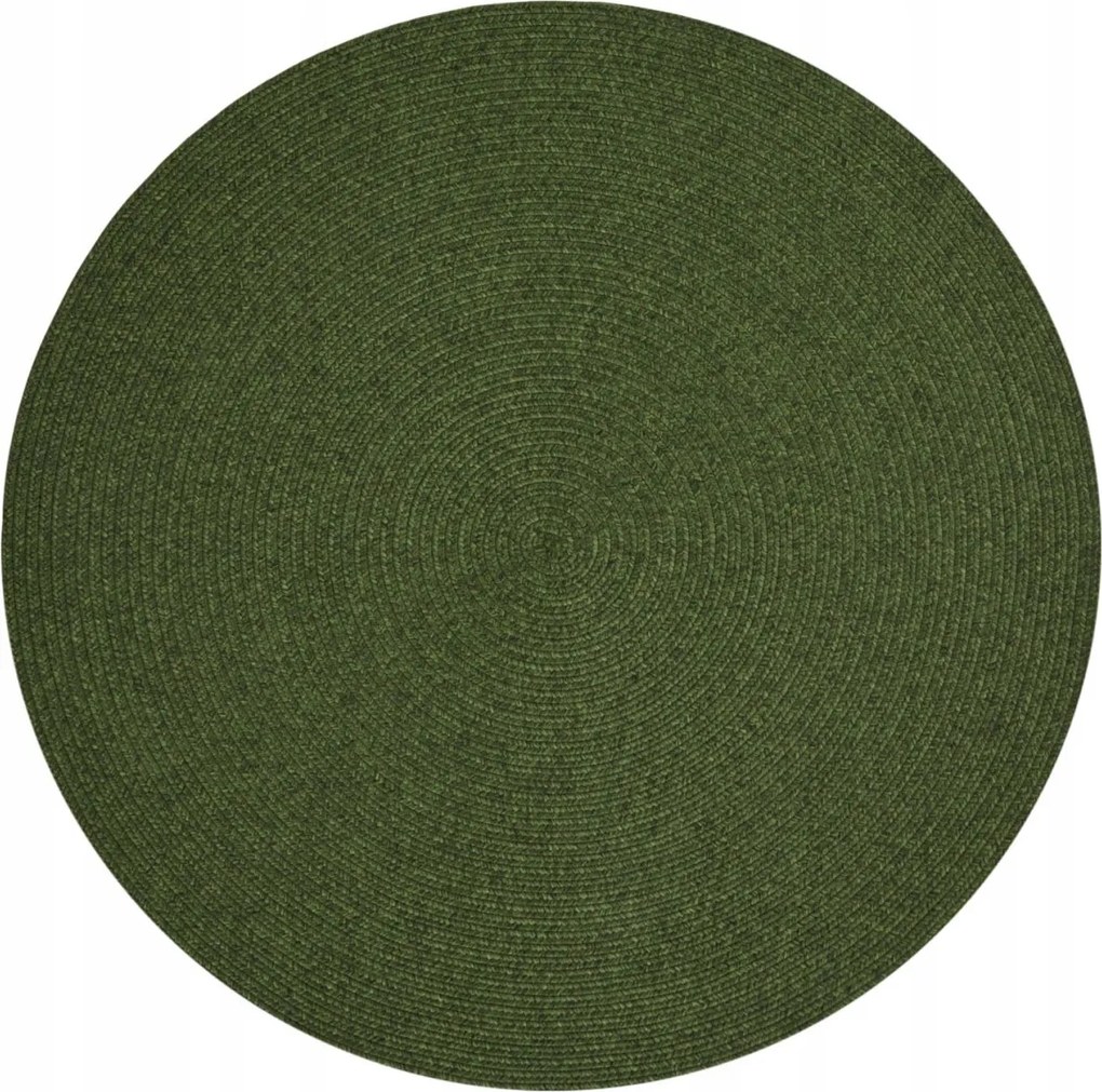 200x200 (průměr) kruh Kusový koberec Braided 105554 Green kruh – na ven i n