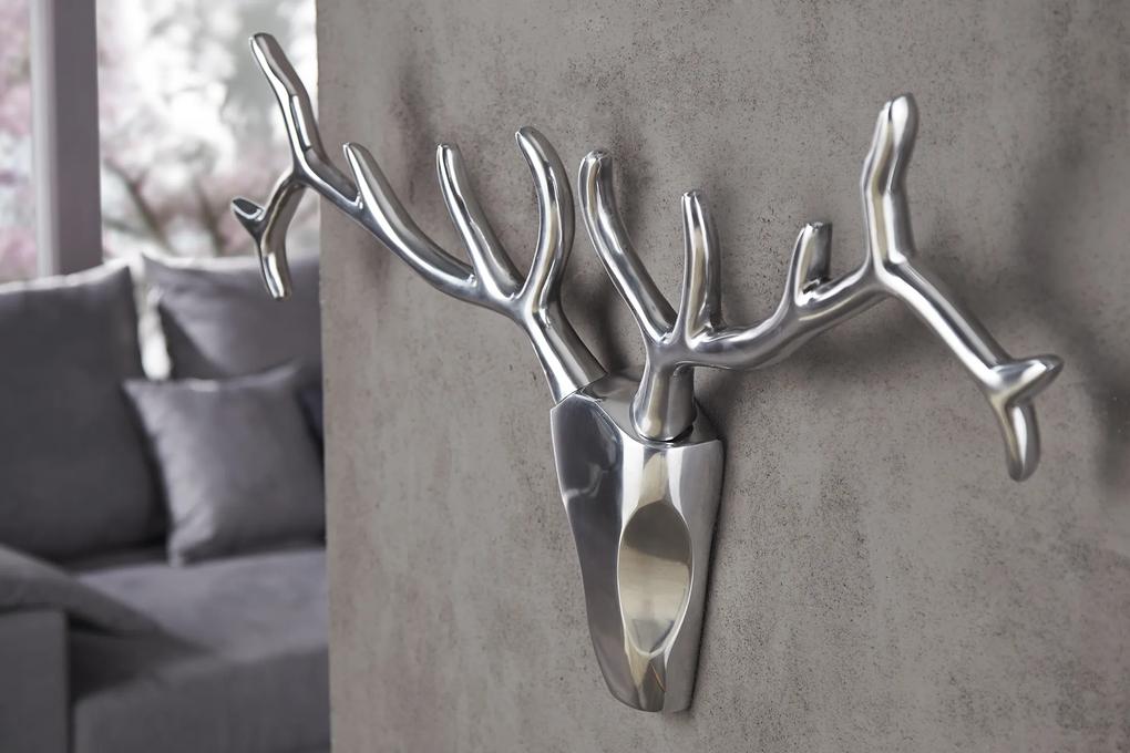 Noble Home Dekorace Antlers, 90 cm, stříbrná