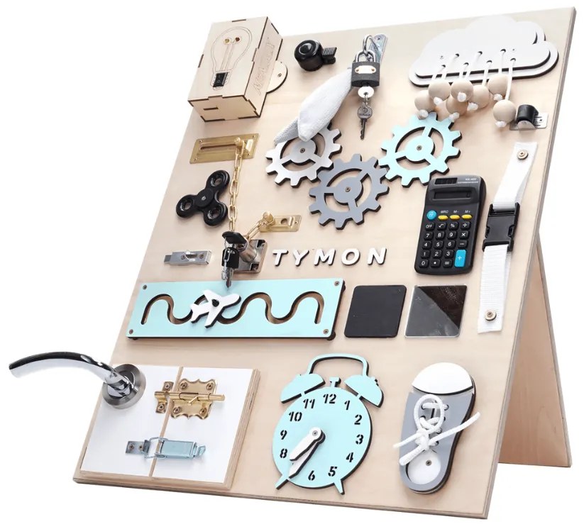 Manibox Montessori vzdělávací activity board + jméno ZDARMA Zvolte barvu: Růžová, Zvolte stojan: Bez stojanu