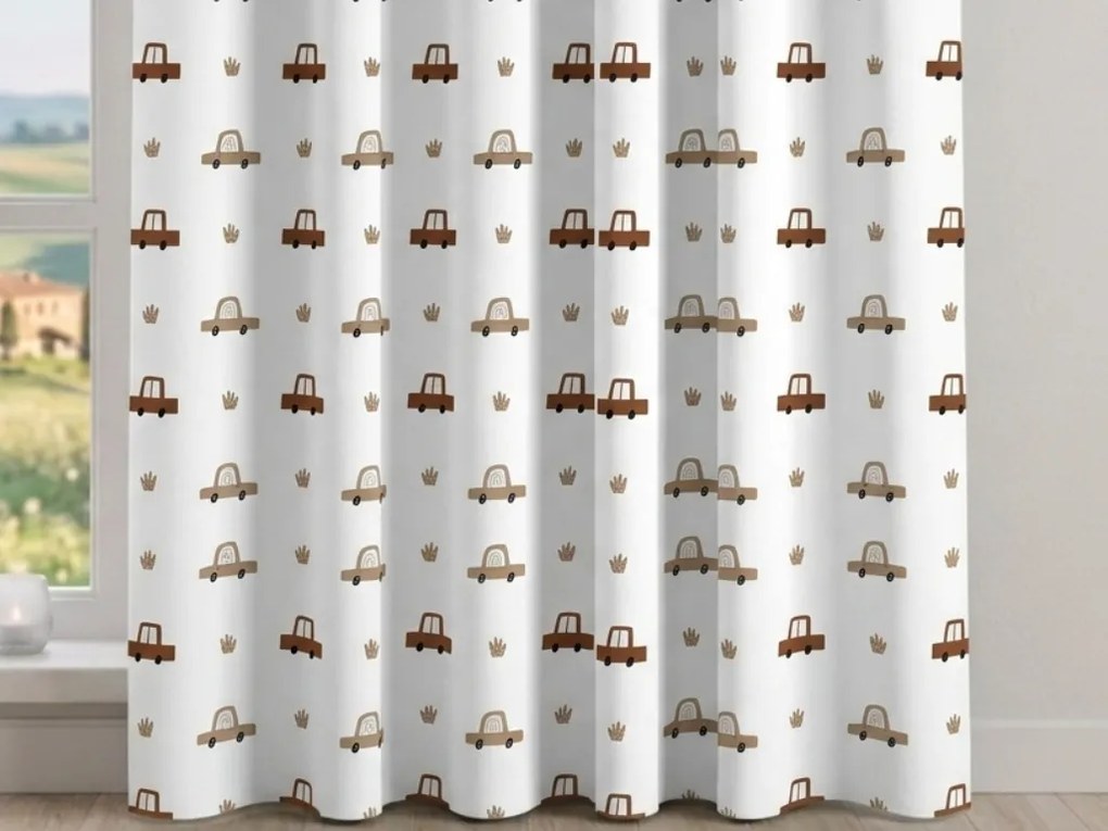 Závěs do dětského pokoje AUTA Zvolte rozměr: 150 x 280 cm (šířka x výška)