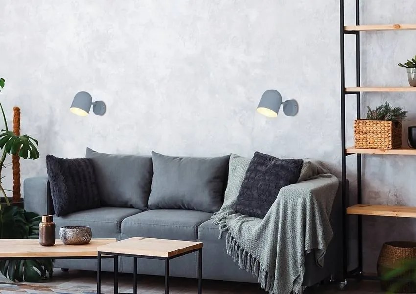 Šedé stropnínástěnné svítidlo Azuro pro žárovku E27  - Candellux