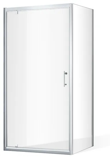 Roltechnik Outlet Otevírací jednokřídlé sprchové dveře OBDO1 s pevnou stěnou OBB Varianta: šířka dveří: 90 cm, šířka pevné stěny: 90 cm - (OBDO1-90_OBB-90), Barva profilů a typ výplně: profily: brillant, výplň: transparent