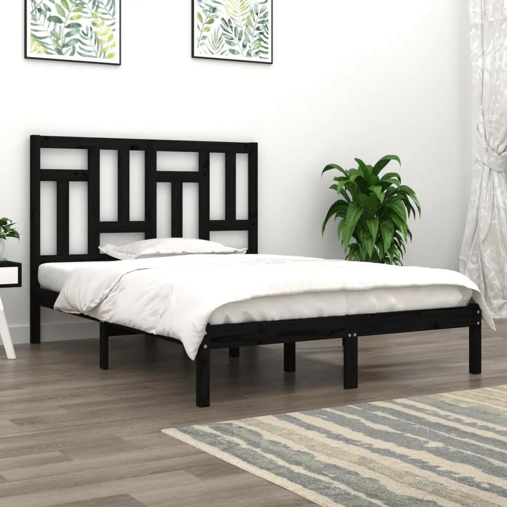 vidaXL Rám postele masivní borovice 120 x 200 cm [3104541] Barva: Černá