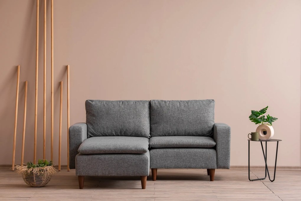 Hanah Home Rohová pohovka LUNGO MINI světle šedá