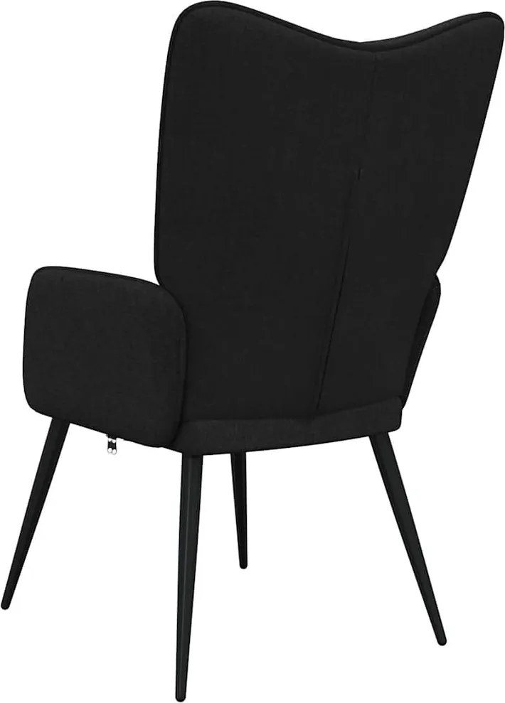 Relaxační křeslo černé textil 327947