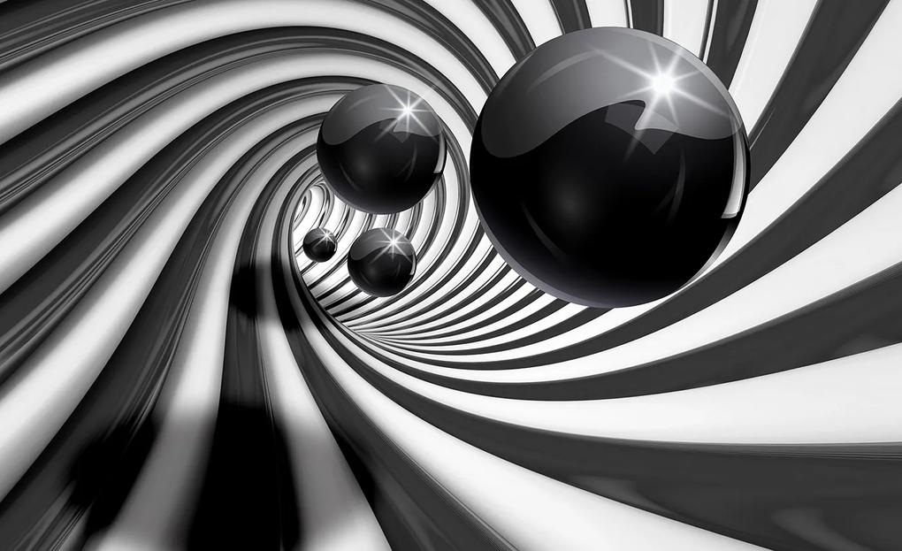 3D Fototapeta Černobílá abstrakce vlies 416 x 254 cm