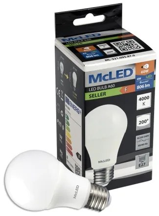 LED žárovka E27 McLED 8W (60W) neutrální bílá (4000K) ML-321.095.87.0