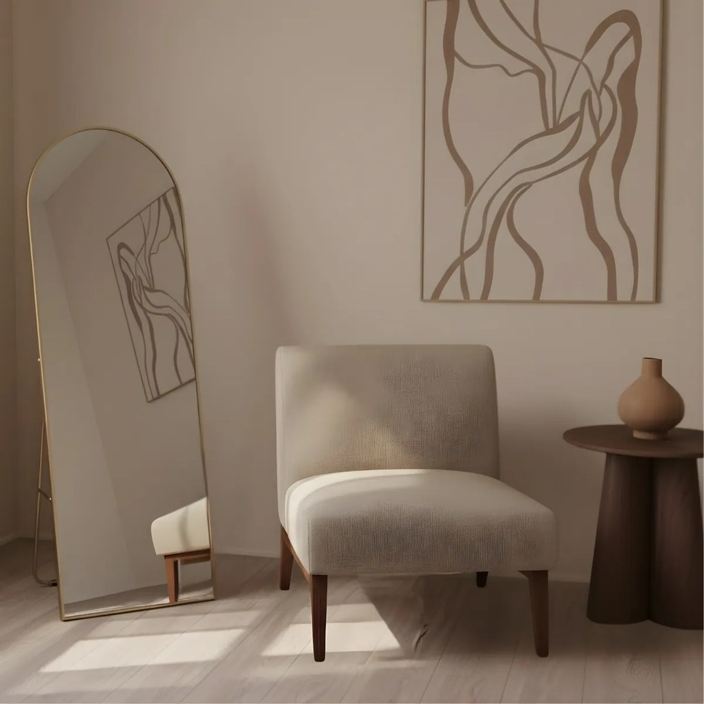 Velké stojací zrcadlo FRAM zlaté, 150 x 50 cm