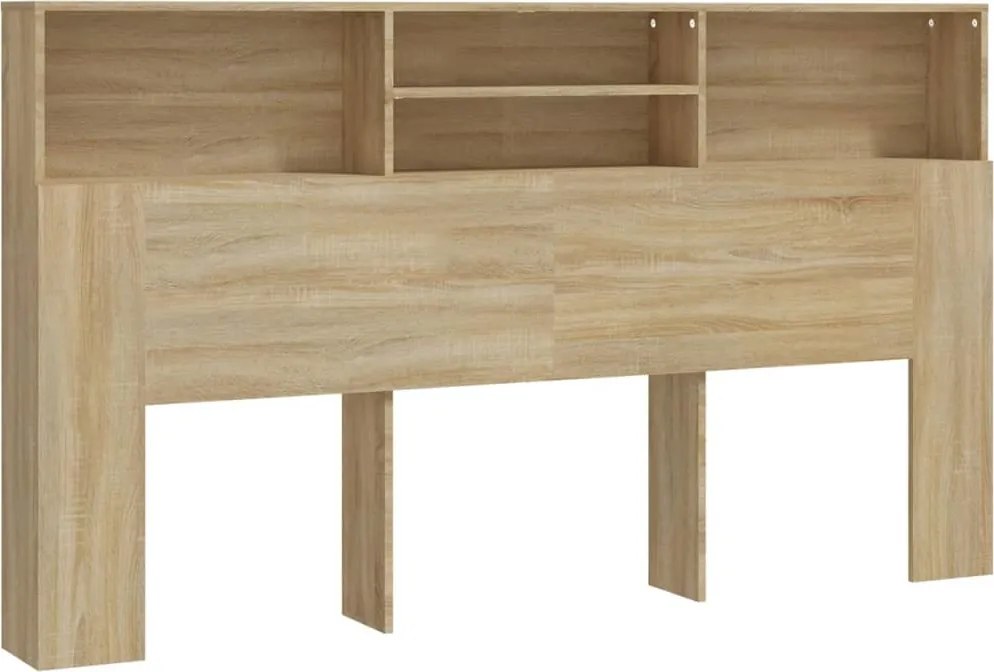 vidaXL Čelo postele s úložným prostorem 180 x 19 x 103,5 cm [811884] Barva: Černá